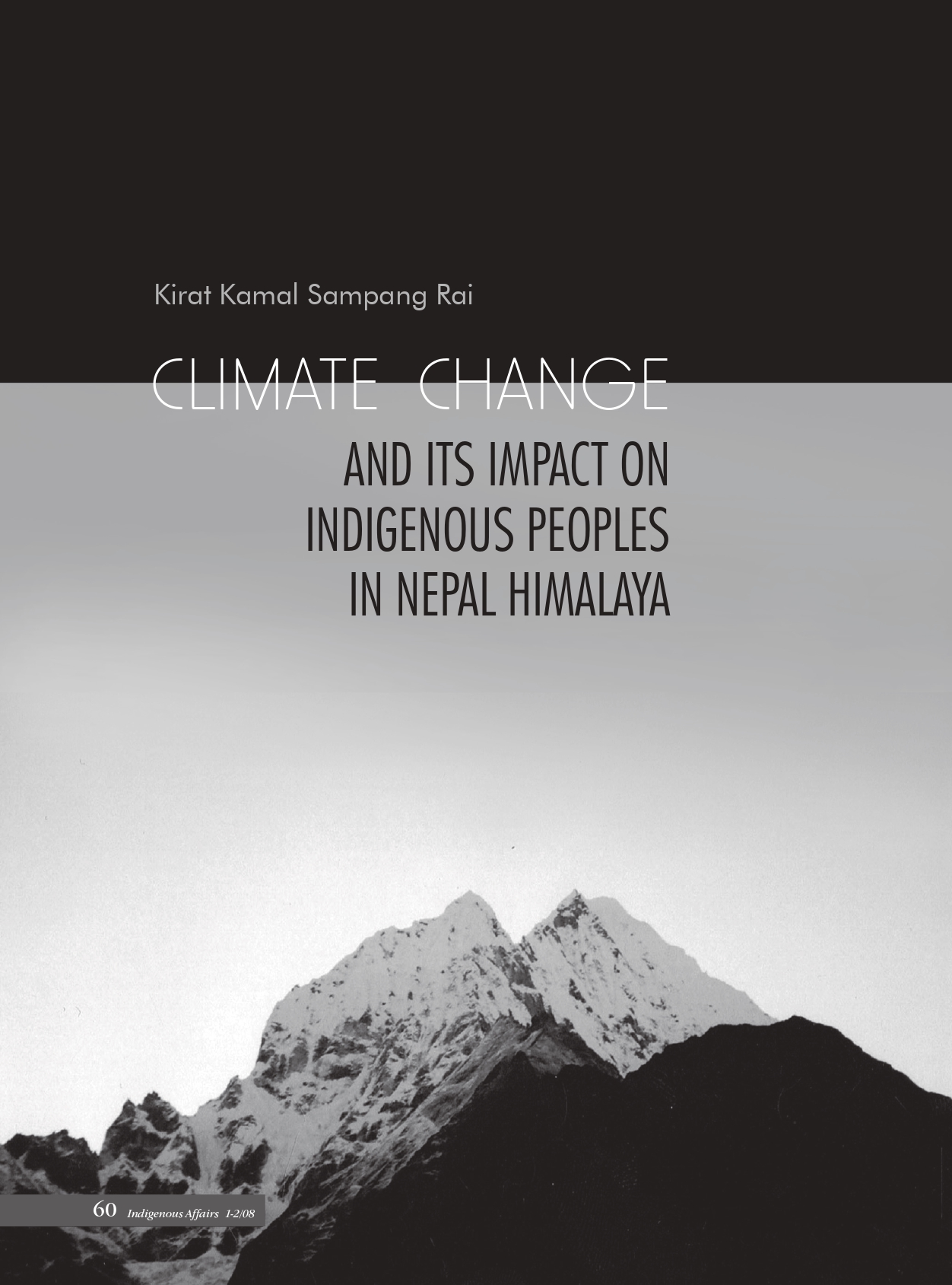 Climate Change and its Impact on Indigenous Peoples in Nepal Himalaya ...